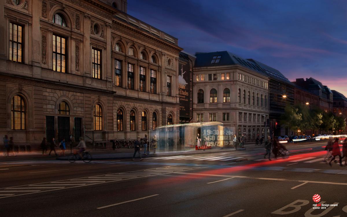 Interactive All-Glass Bus shelter | Borgos Pieper Architecture and ...